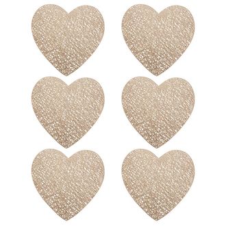 BESPORTBLE Housoutil 6 St&uuml;ck Tischset Herzform aus Strapazierf&auml;higem PVC rutschfeste Platzsets f&uuml;r Zuhause Caf&eacute; und Restaurant Dekorative und Hitzebest&auml;ndige Unt