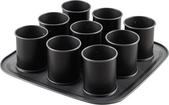 Dr. Oetker Mini-T&ouml;rtchenblech Back-Idee Kreativ - 9er Set f&uuml;r perfekte Mini-Torten, Cupcakes und Muffins, Antihaftbeschichtet, Hitzebest&auml;ndig bis +230&deg;C, Made in