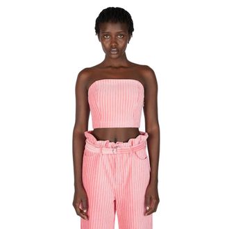 Simon Miller Corduroy Strapless Top - - Tops - Damen - Rosa - M