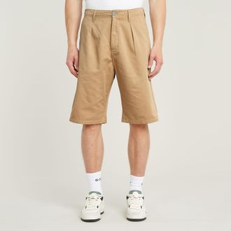 G-Star Pleated Chino Shorts - Braun - Herren