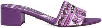 Dolce & Gabbana Sandalen - Sandals Purple - Gr. 38 (EU) - in Orange - f&uuml;r Damen