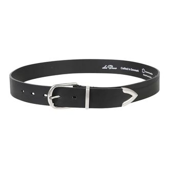 Les Deux Witten Lederg&uuml;rtel - - Accessories - Herren - Schwarzk - 85 CM