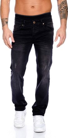 Rock Creek Herren Designer Jeans Denim Schwarz Hose Herrenjeans [RC-2095 - Schwarz - W29 L30]