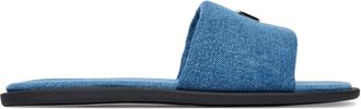 Tommy Jeans Pantoletten Tommy Jeans Tjw Padded Denim Casual Slide EN0EN03020 Blau