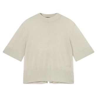 A|X Armani Exchange Leinen-Viskose-Mix Cut-out Top - - Tops - Damen - Beige - M