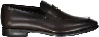 Ferragamo Homme, Chaussures, Brun, Taille: 43 1/2 EU Mocassins Slip-On en Cuir