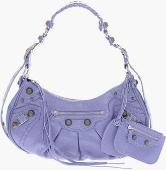 Balenciaga Crinkled Leather LE CAGOLE Shoulder Bag with Heart-Shaped Mi Gr&ouml;&szlig;e Uni