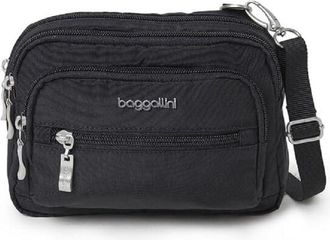 Baggallini Triple Zip Mini Sac bandouli&egrave;re, Noir