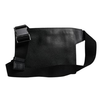 Dolce & Gabbana Homme, Sacs, Noir, Taille: ONE Size Sac bandoulière messager en cuir