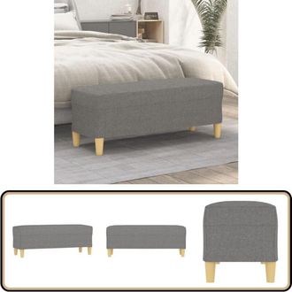 vidaXL Sitzbank Dunkelgrau 100x35x41 cm Stoff - Sitzbank - Grau - Flurbank - Sofa - Polsterung