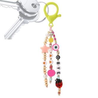 Generic Porte-cl&eacute;s en perles d - Charm l&eacute;ger - Charm d&eacute;coratif pour sac &agrave; main | Pendentif d&eacute;coratif pour sac &agrave; dos, porte-cl&eacute;s durable pour sac &agrave; dos, access