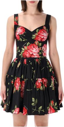 Dolce & Gabbana Femme, Robes, Noir, Taille: 40 FR Top Rose