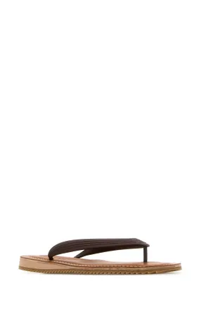 Miu Miu Rubber Thong Slippers - Brown
