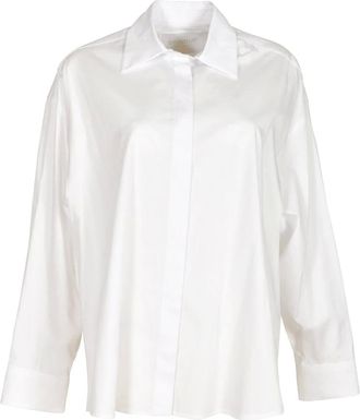 Dondup Femme, Blouses et Chemises, Blanc, Taille: 40 FR Chemise oversize en gabardine teinte en fil