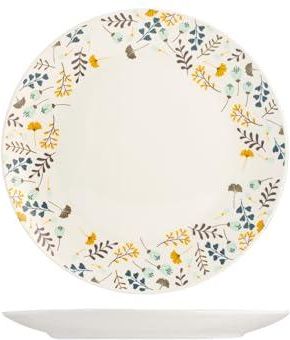 hOme Zahra Lot de 6 assiettes plates, porcelaine, 24 cm