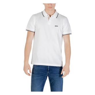 HUGO BOSS Homme, Tops, Blanc, Taille: 3XL Polo Ray&eacute; &agrave; Manches Courtes