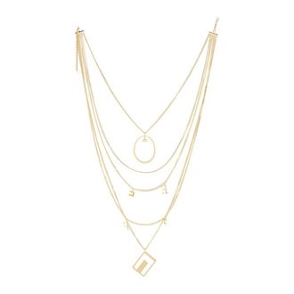 Elisabetta Franchi Mehrreihige Halskette - - Accessories - Damen - Gelb - ONE SIZE