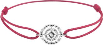 Edenly Armband Fleur de Sel - Kranz - Weißgold - Rotes Band