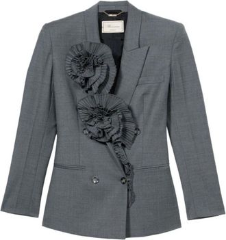 Blumarine Blazer orn&eacute; - Femme - Vestes - Gris - Taille: 38 FR