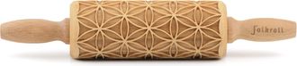 Folkroll Teigrolle Blume des Lebens, junior, 23 cm, Nudelholz, Pr&auml;gerolle, Muster, Motiv, Rolle, Buchenholz, 331613