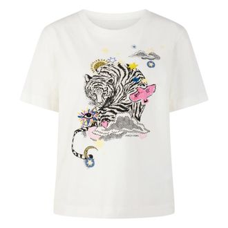 Marc Cain T-Shirt mit Applikationen - - Tops - Damen - Wei&szlig; - S