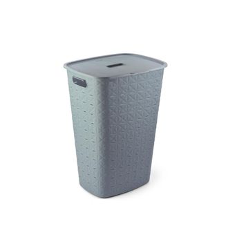 Curver Softex W&auml;schekorb, 56 l, 70% recyceltes Material, langlebig, leicht, Blaugr&uuml;n