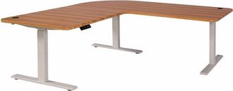 Hhg Tischplatte HHG-775 f&uuml;r Eck-Schreibtisch, Schreibtischplatte, 90&deg; MVG-zertifiziert eichefarben