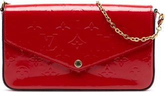 Louis Vuitton Hobo Bags - Monogram Vernis Pochette Felicie - Gr. unisize - in Rot - f&uuml;r Damen