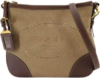 Prada Sac &agrave; main Pre-owned Vintage en toile - Femme - Pre-owned - Beige - Taille: ONE Size