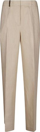PESERICO Femme, Pantalons, Beige, Taille: 36 FR Straight Pantalons