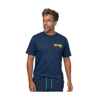 MC2 Saint Barth Baumwoll-T-Shirt mit Gin Tonic Print - - Tops - Herren - Blau - L