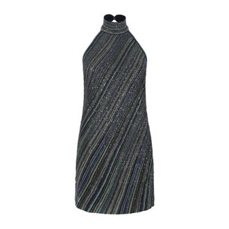 Missoni Robe courte m&eacute;tallis&eacute;e multicolore &agrave; col b&eacute;nitier - Femme - Robes - Multicolore - Taille: 34 FR