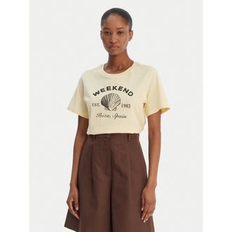 Max Mara T-Shirt Bora 2615971042 Gelb Regular Fit