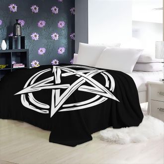 Generic Kuscheldecke Linienstruktur, antikes Pentagramm Flauschig Decke 130 x 200 cm Flauschige Decke Couchdecke Dicke Sofadecke Wohndecke Blanket Mikrofaser 