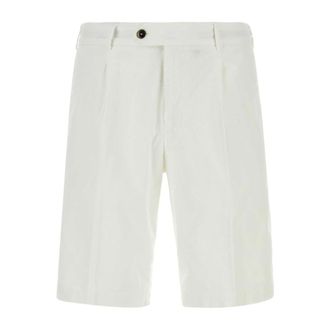 Pantaloni Torino Homme, Shorts, Blanc, Taille: S Bermuda en Velours C&ocirc;tel&eacute; Extensible