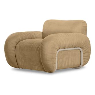 HKliving Fauteuil lounge en velours Arc HKliving