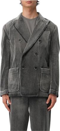 Barena Homme, Vestes, Noir, Taille: M Doria Veste Crois&eacute;e en Velours C&ocirc;tel&eacute;