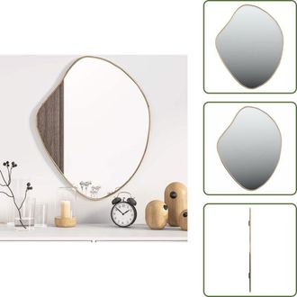 vidaXL The Living Store Miroir mural Dor&eacute; 60x50 cm - Miroir Mural - Miroir Dor&eacute; - D&eacute;coration Murale - Miroir Design - Miroir Salle De Bain
