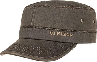 Stetson Casquette Datto Army Homme - Oilskin Urban avec Etiquette Visiere, Visiere Printemps-ete Printemps Ete Automne Hiver - XL (60-61 cm) Marron