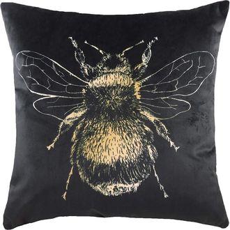 Riva Paoletti Evans Lichfield Kissenbezug mit Bienen-Motiv, Schwarz, 43 x 43 cm (Pack of 1)