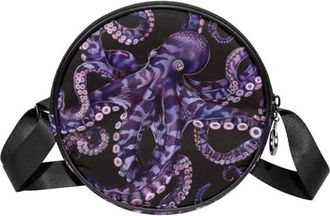 Generic Petit sac &agrave; bandouli&egrave;re Circle pour femme, petit sac &agrave; bandouli&egrave;re avec fermeture &eacute;clair, bretelles r&eacute;glables, sac &agrave; main rond d&eacute;contract&eacute; pour femmes