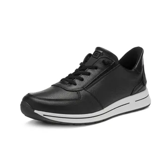 Ara Slip-On Sneaker ARA OSAKA, Damen, Gr. 8,5 (42,5), schwarz-wei&szlig; (schwarz), Glattleder, unifarben, Schuhe, Keilsneaker, Slipper mit Easy2Go-Einschlupf, 