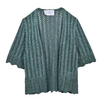 Kaos Cardigan in Tricoat Aperto - - Knitwear - Damen - Gr&uuml;n - XS