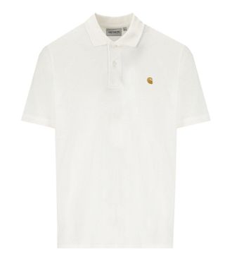 Carhartt Work in Progress POLO PIQUE S/S CHASE BLANC CARHARTT WIP