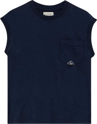 Roy Rogers Femme, Tops, Bleu, Taille: 40 FR T-shirt Pocket en jersey