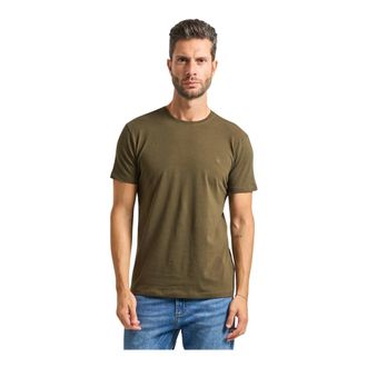 Yes-Zee YES Zee, Homme, Tops, Vert, Taille: XL T-shirt avec logo brod&eacute;