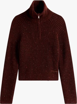Tommy Hilfiger Pull zipp&eacute; avec laine &agrave; logo