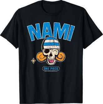 OnePiece Nami Strohhut Piraten Navigator Skull Logo Anime T-Shirt