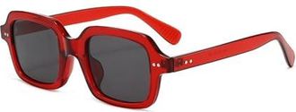 Generic Lunettes De Soleil &Agrave; Monture Fine For Hommes Et Femmes, Id&eacute;ales For Les Vacances, Trajets Quotidiens Activit&eacute;s Plein Air(Red)