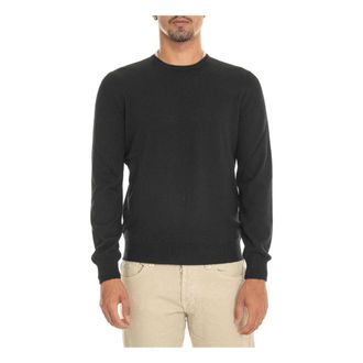 Gran Sasso Kaschmir Rundhals Pullover - - Knitwear - Herren - Schwarzk - M